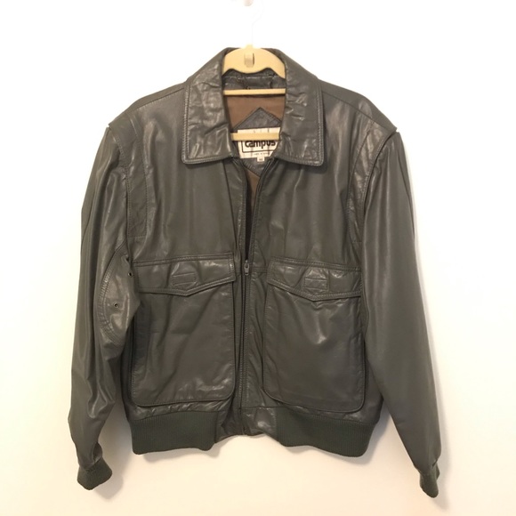 Campus | Jackets & Coats | Vintage Campus Leather Bomber Jacket | Poshmark